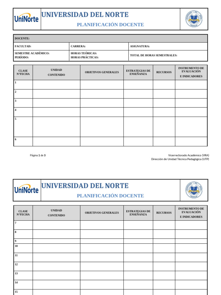 MODELO de Planificacion Según ANEAES | PDF