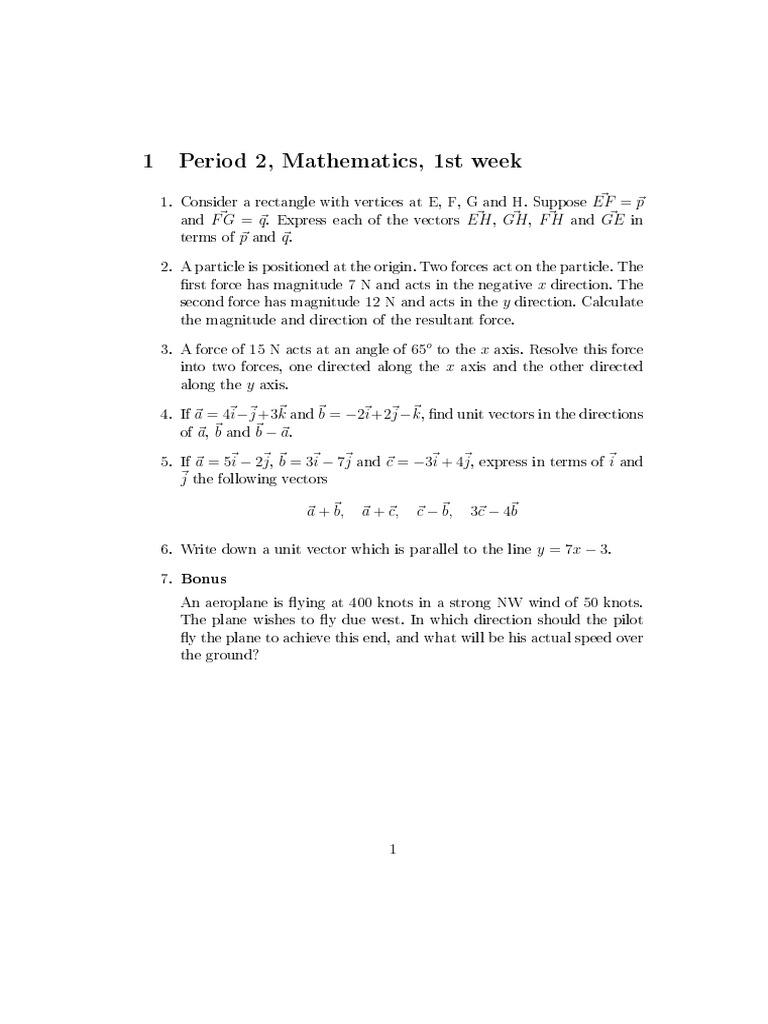 Math Period 2 Week 1 | PDF