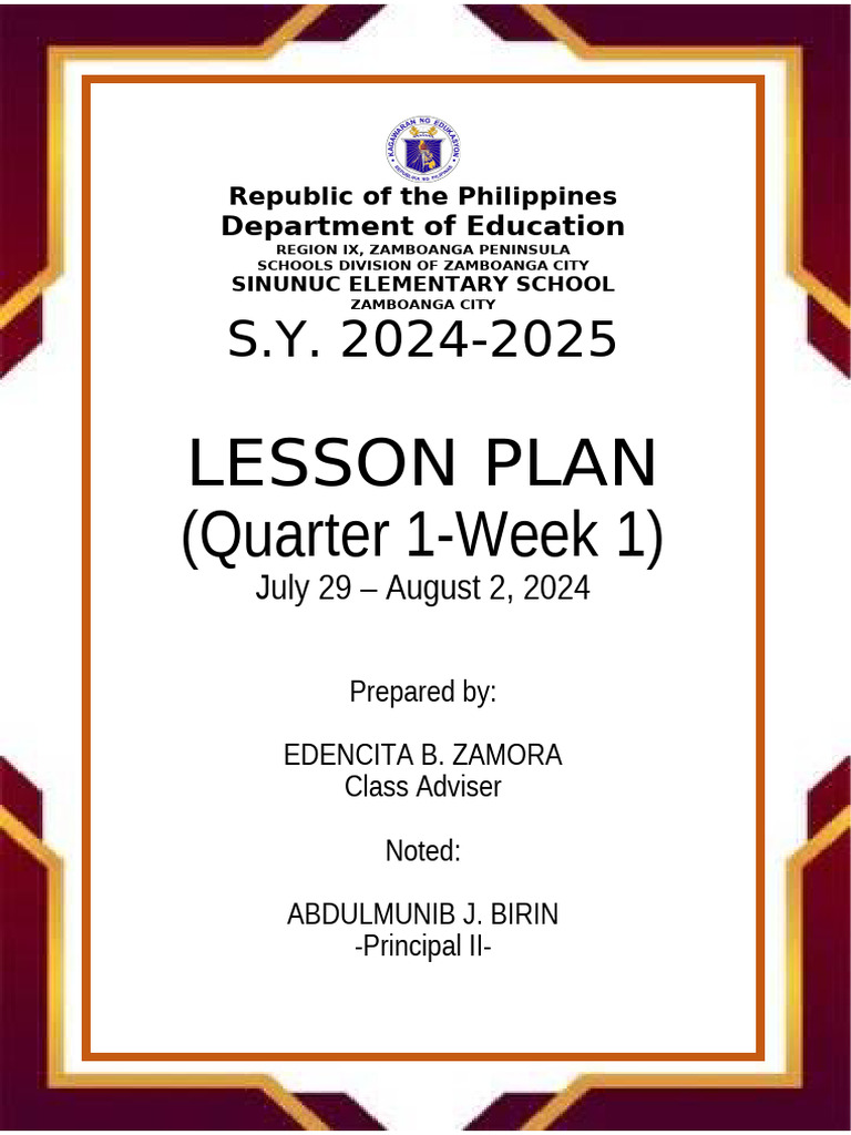 DLP Cover Page Q1 W1 | PDF