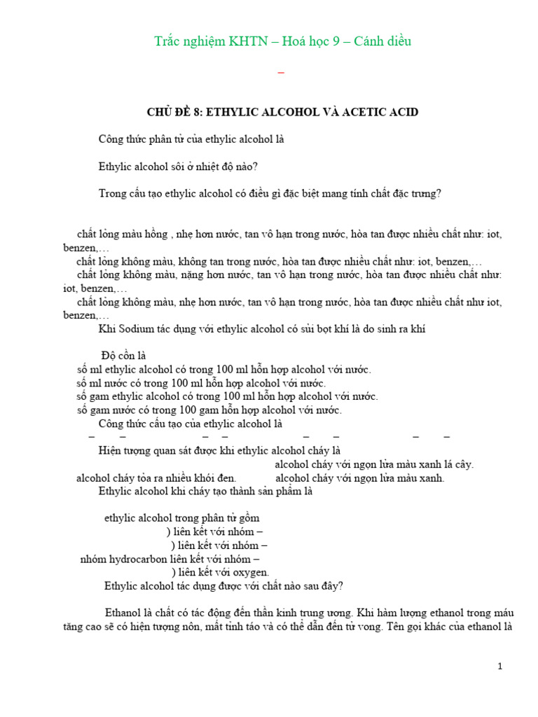 Ethylic Alcolhol | PDF