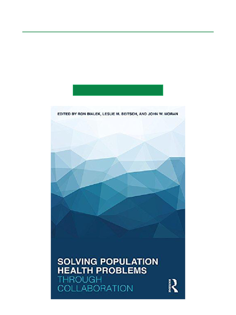 Solving Population Health Problems Through Collaboration Digital PDF ...