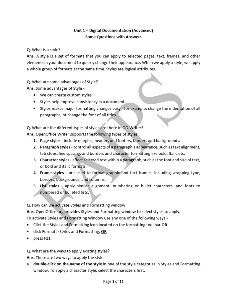 Q&A on OpenOffice Styles and Images | PDF | Hyperlink | Image Scanner