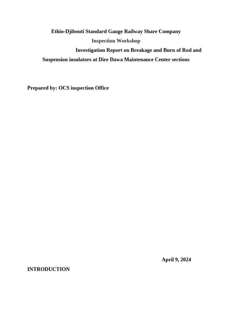 17-Reports On Rod Insulators Breakage and Burnt | PDF | Rail Transport ...