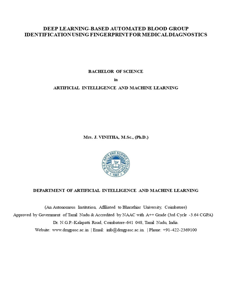 PROJECT Front Page Final | PDF | Academic Degree | Educational Stages