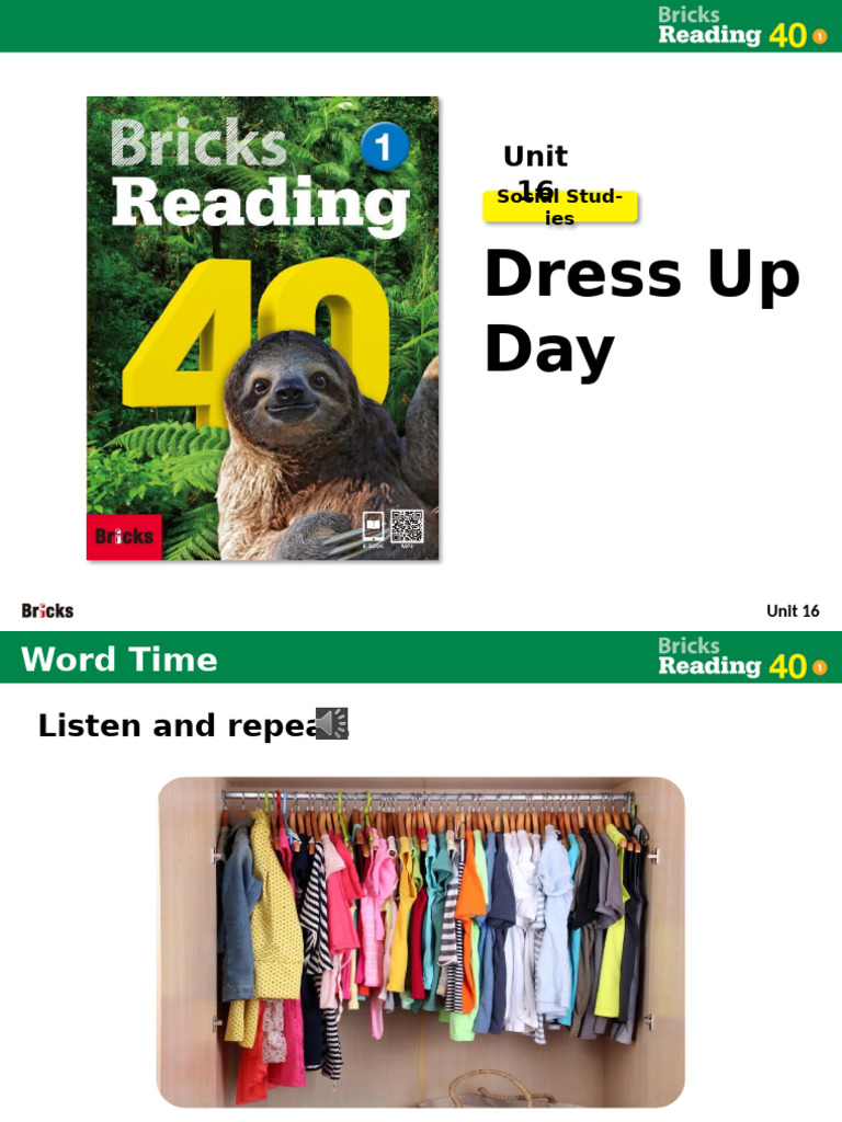 Bricks Reading 40 - L1 - SB - PPT - Unit 16 | PDF