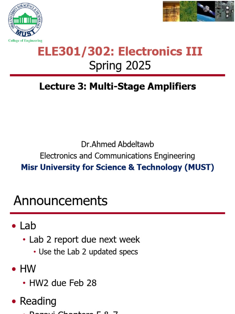 Lecture03 ECE301 302 Multi-Stage Amps | PDF | Amplifier | Bipolar Junction Transistor