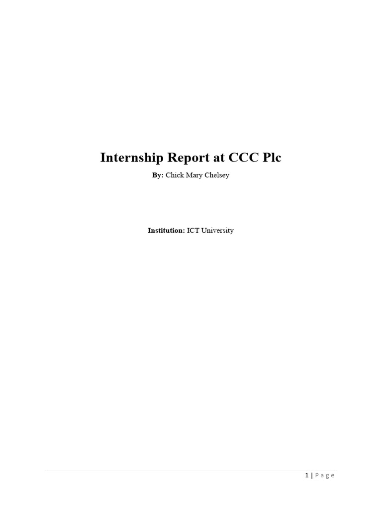 Internship Report CCC PLC | PDF | Computer Network | Computer Security