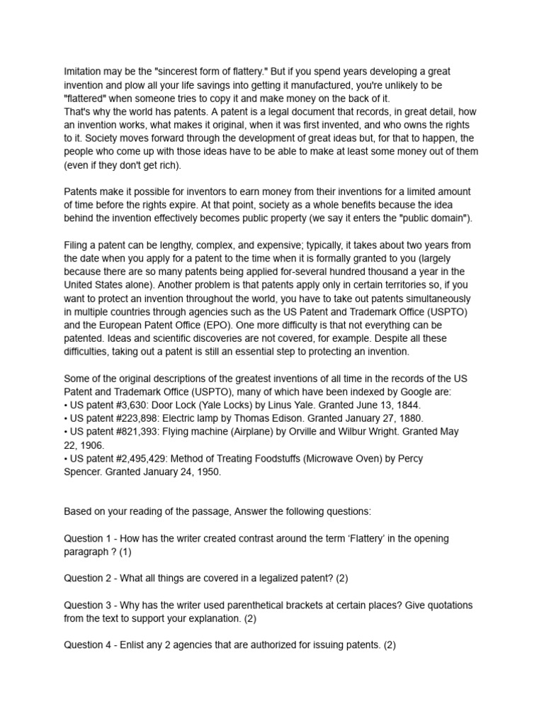 Explanatory Text - Patents (Non-Fiction) | PDF | Patent | United States ...