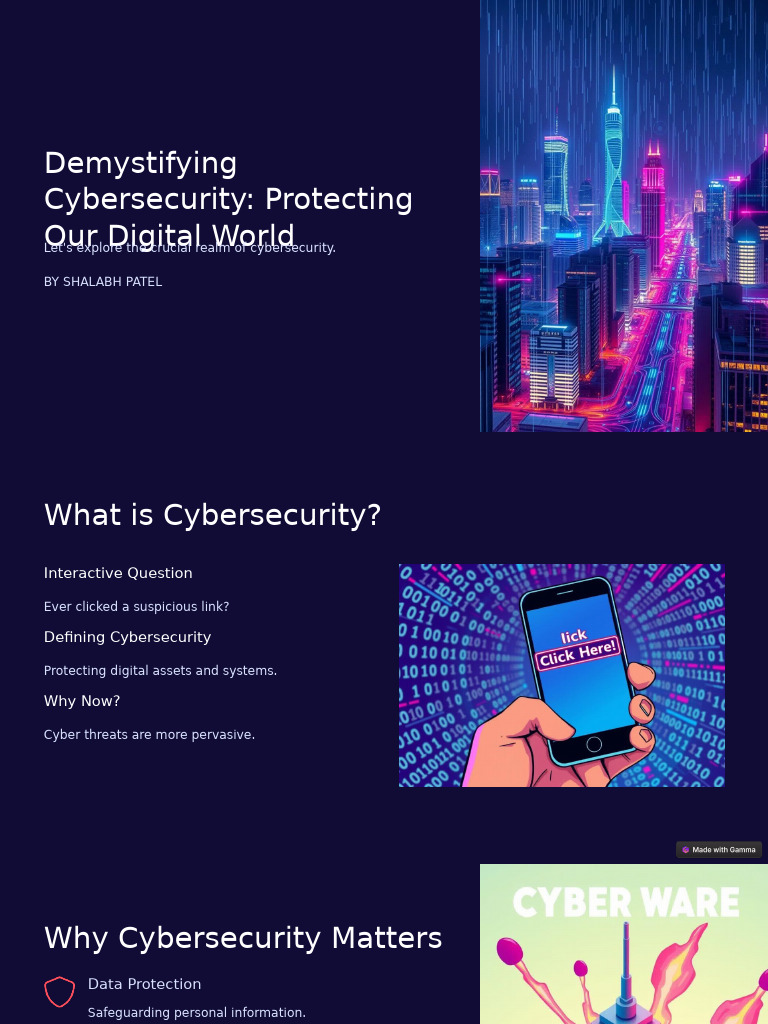 Demystifying Cybersecurity Protecting Our Digital World | PDF