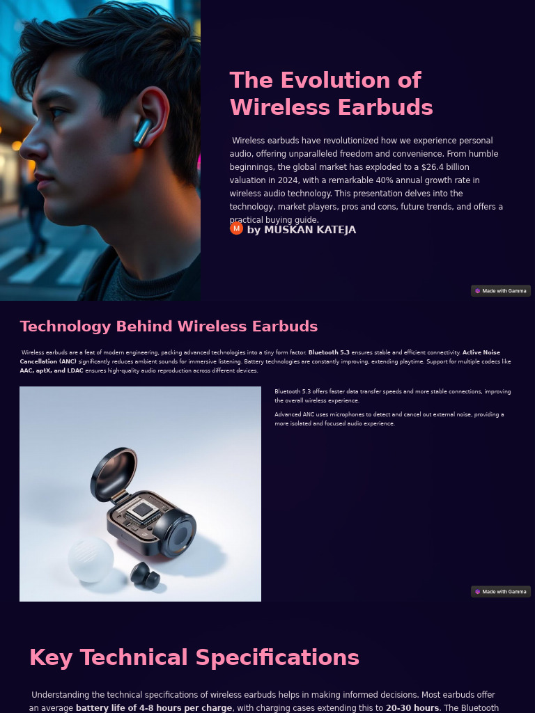The Evolution of Wireless Earbuds | PDF | Headphones | Computing