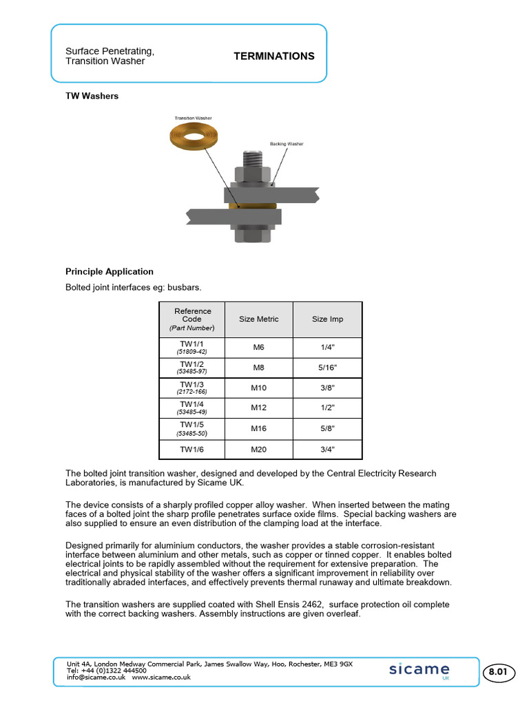 8.01-8.02 Transision Washer | PDF | Washer (Hardware) | Copper