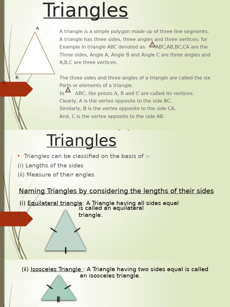 Introduction To Triangles | PDF
