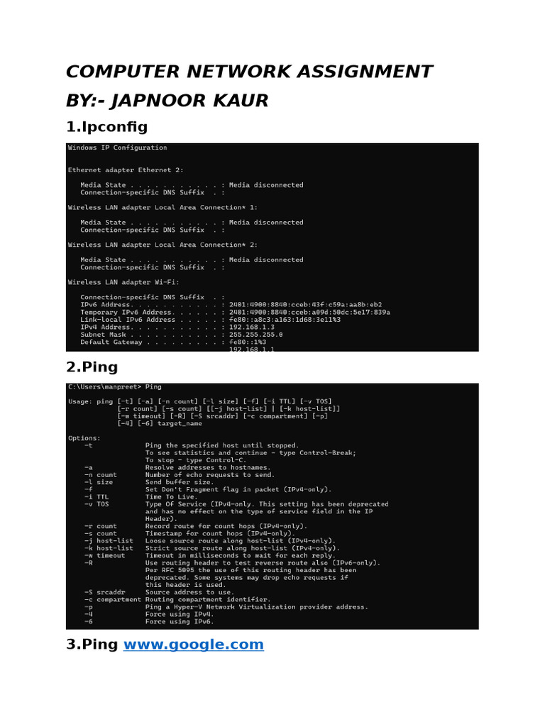 COMPUTER NETWORK ASSIGNMENT | PDF