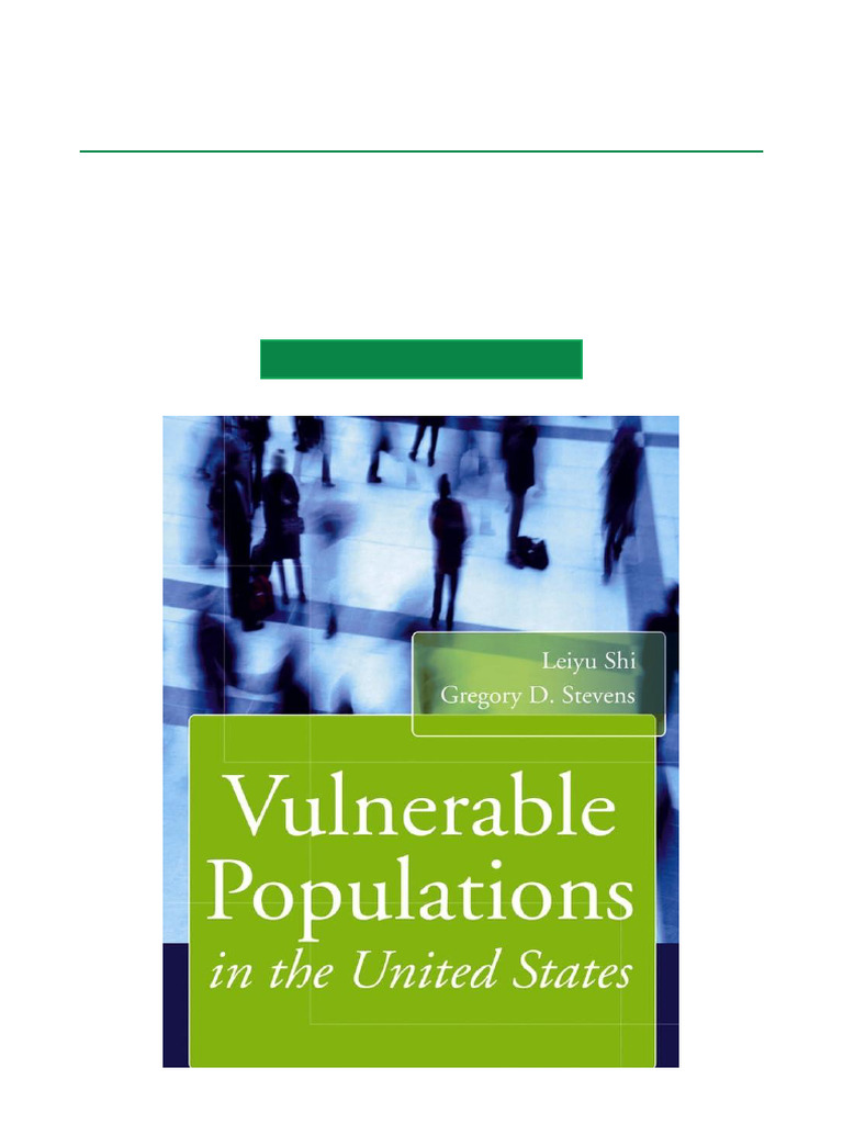 Vulnerable Populations in The United States (Public Health/Vulnerable ...