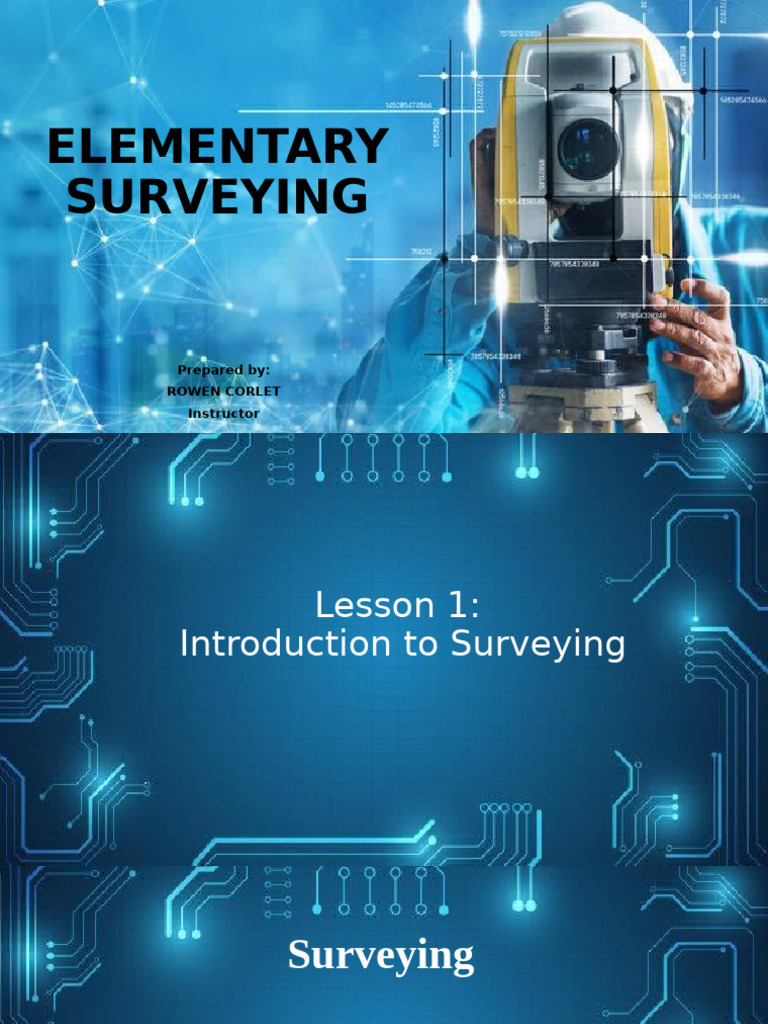 Lesson 1 Introduction To Surveying | PDF | Surveying