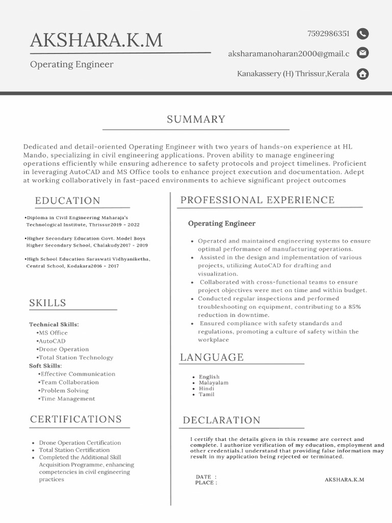 SIRIAC MATHEW. J RESUME | PDF