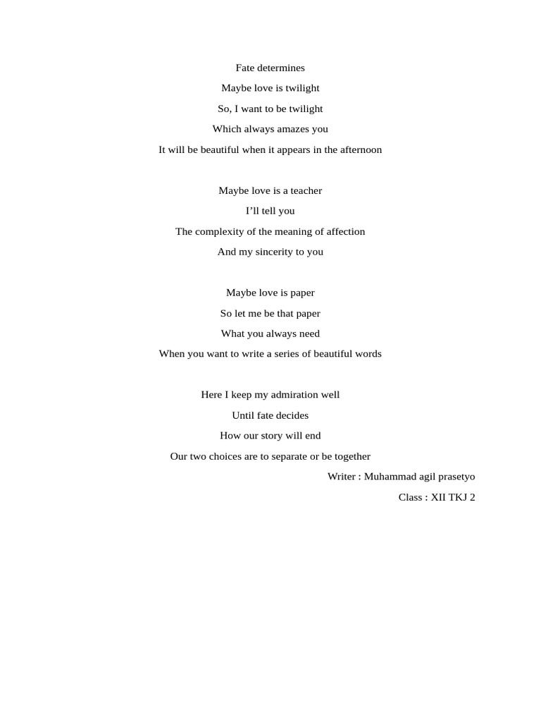 Puisi Muhammad Agil Prasetyo XII TKJ 2 Puisi | PDF