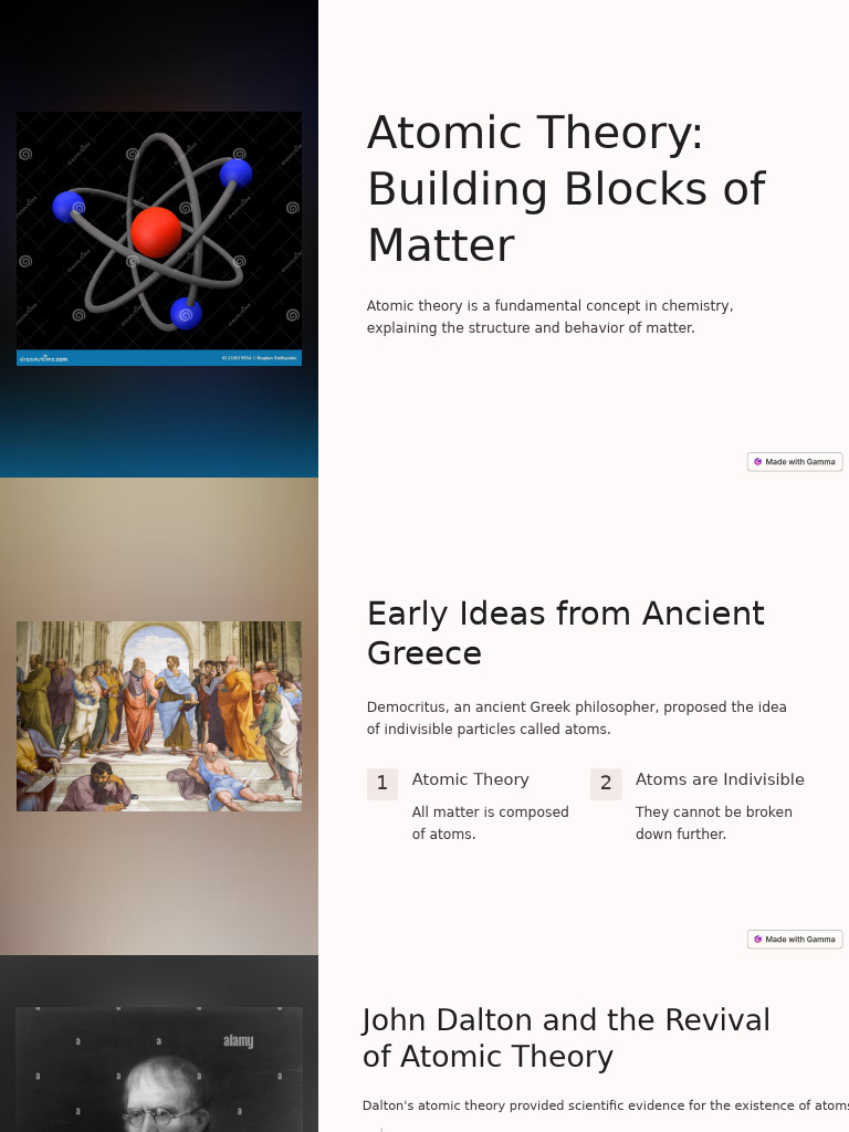 Atomic Theory Building Blocks of Matter (1) | PDF