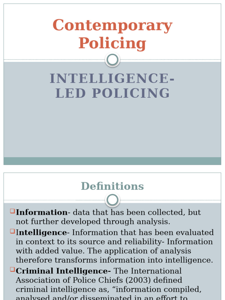 Understanding Intelligence-Led Policing | PDF | Crimes | Crime & Violence