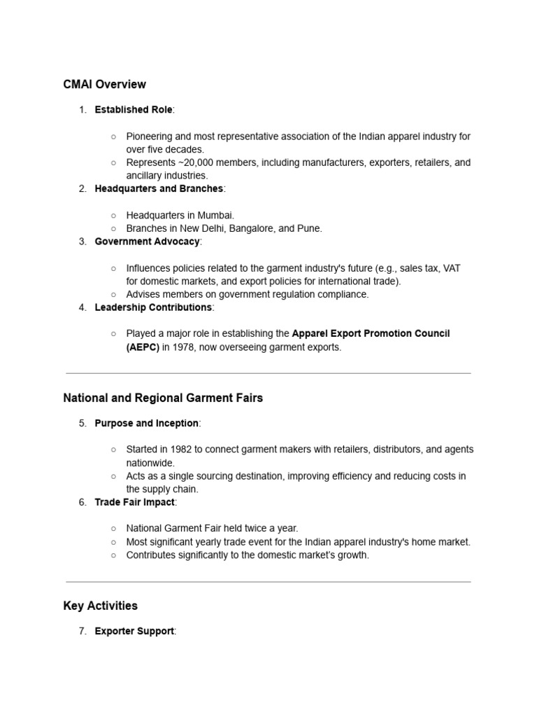 CMAI Overview | PDF