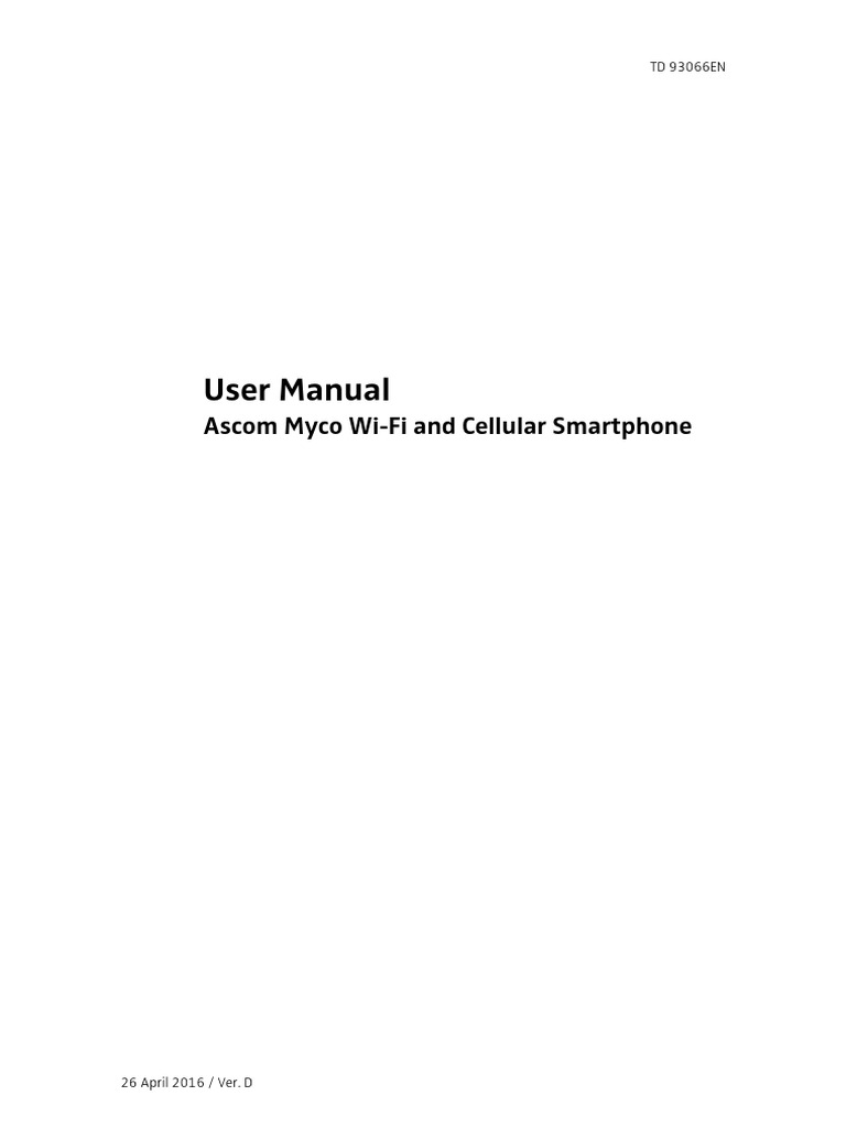 Ascom Myco Um | PDF | Computer Network | Voice Over Ip