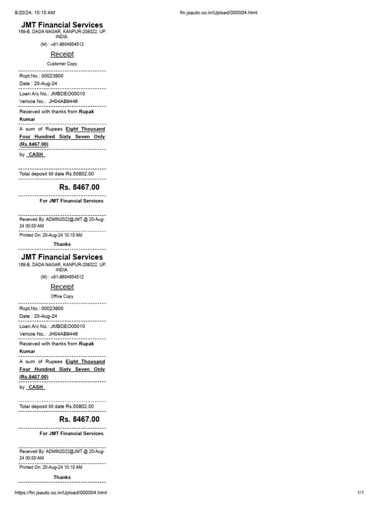 Rupak Kumar Jmbdeo00010 | PDF