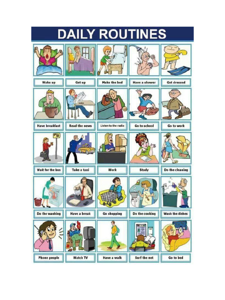 RUTINAS DIARIAS EN INGLES | PDF
