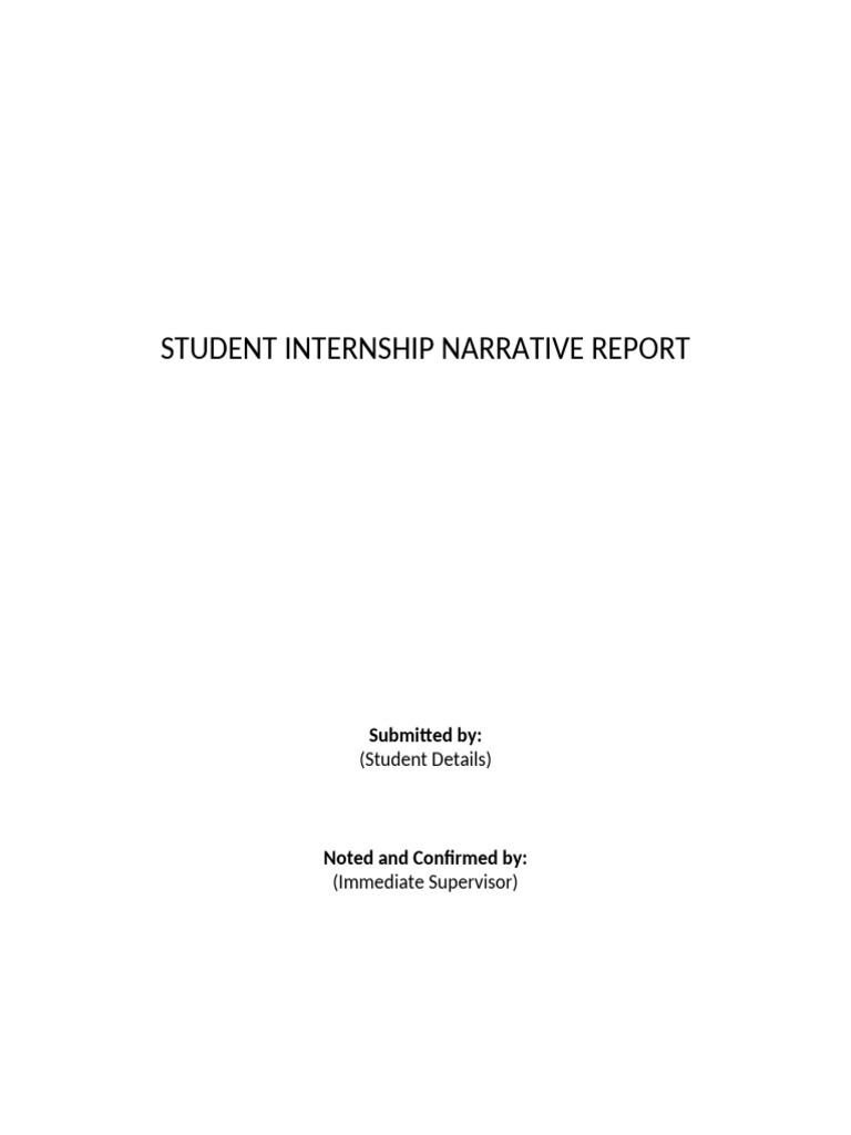 Sample Narative Report Template | PDF