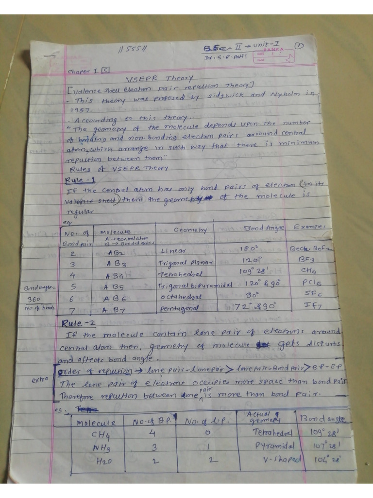 Vsepr Theory Pdf