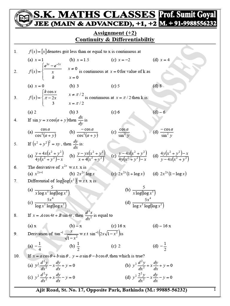 Continuity & Differentiabiltiy | PDF | Mathematical Analysis