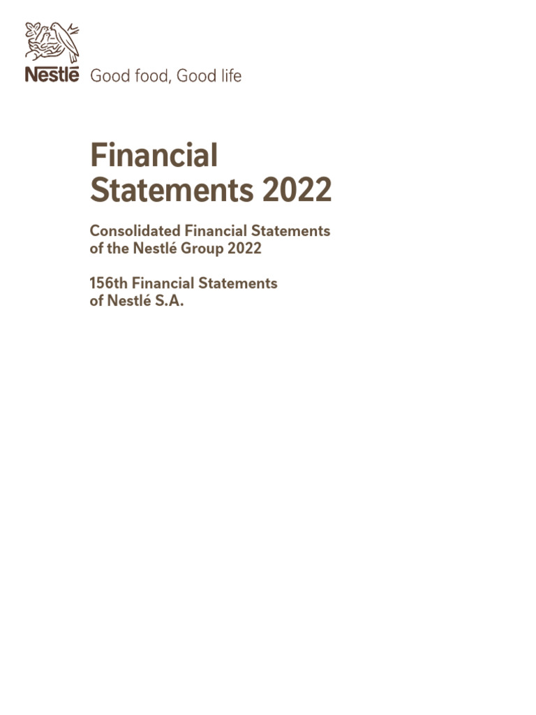 Nestlé 2022 Consolidated Financials | PDF | International Financial ...