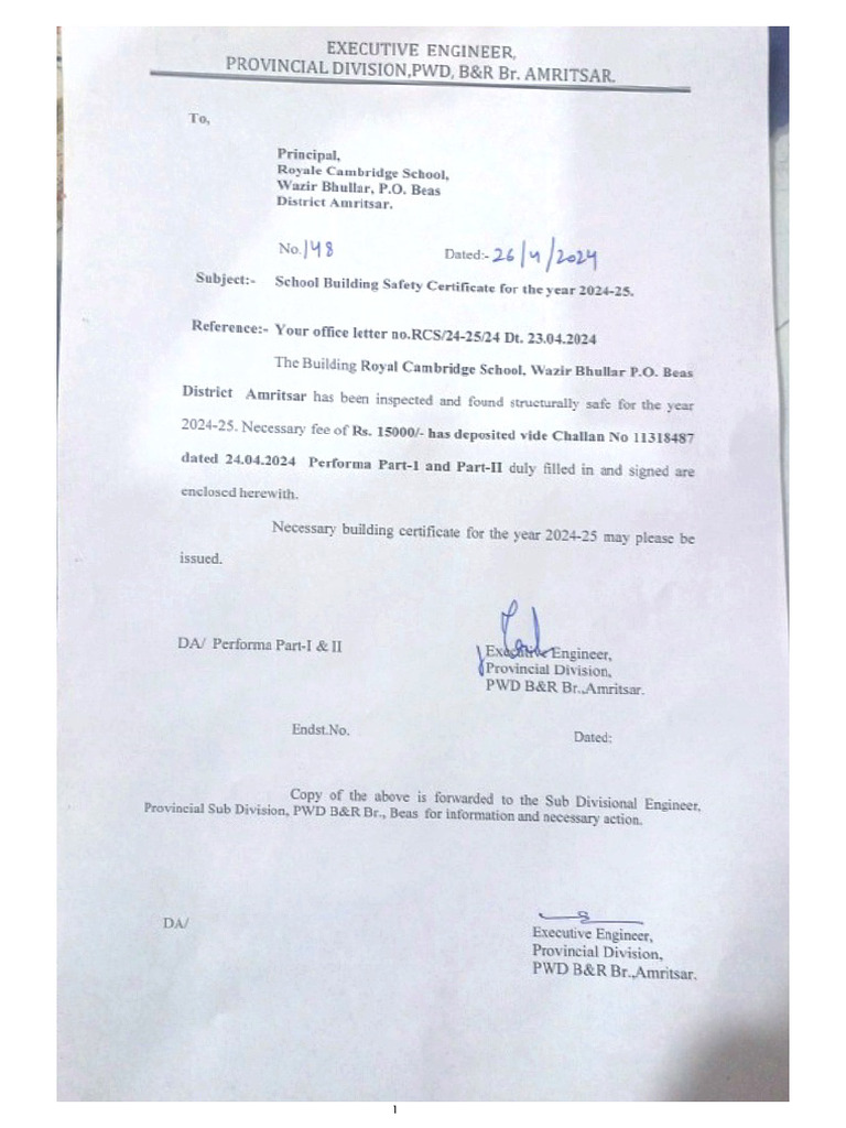 Building Safety Certificate | PDF