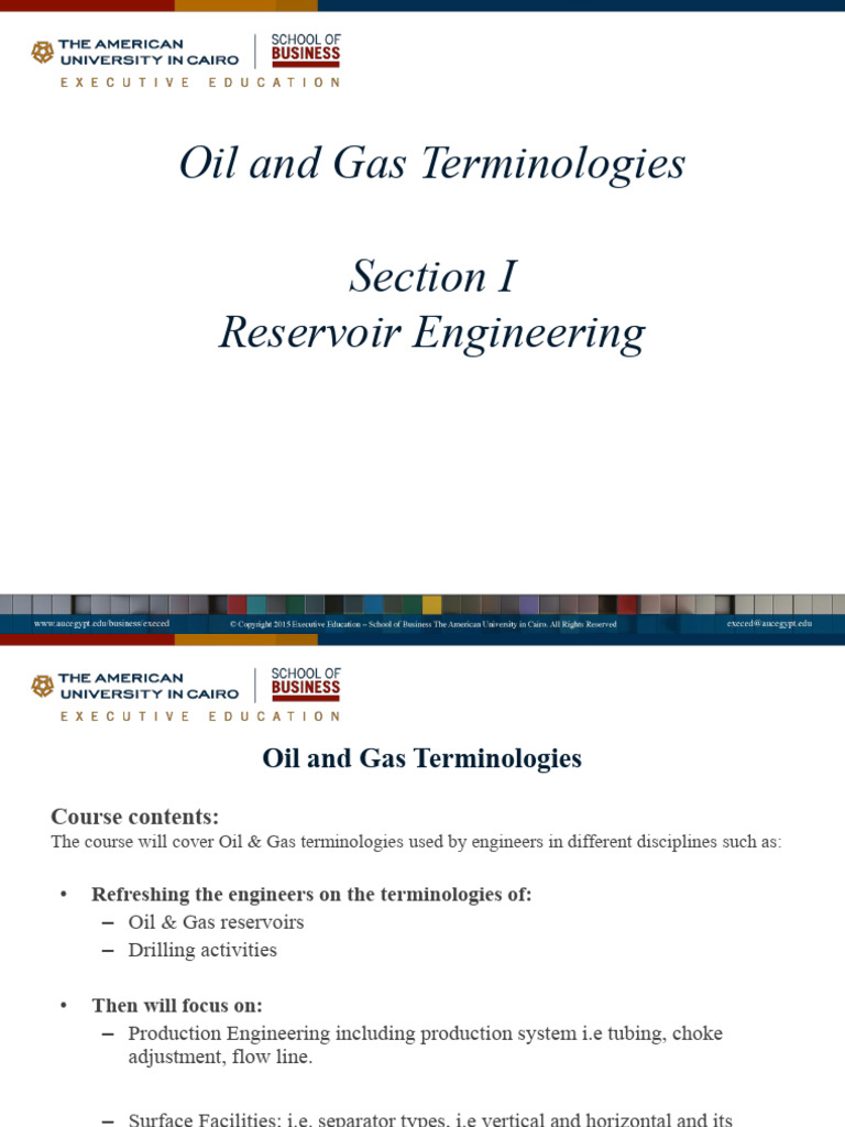 Oil and Gas Terminologies Presentation - Res - Eng | PDF | Enhanced Oil ...