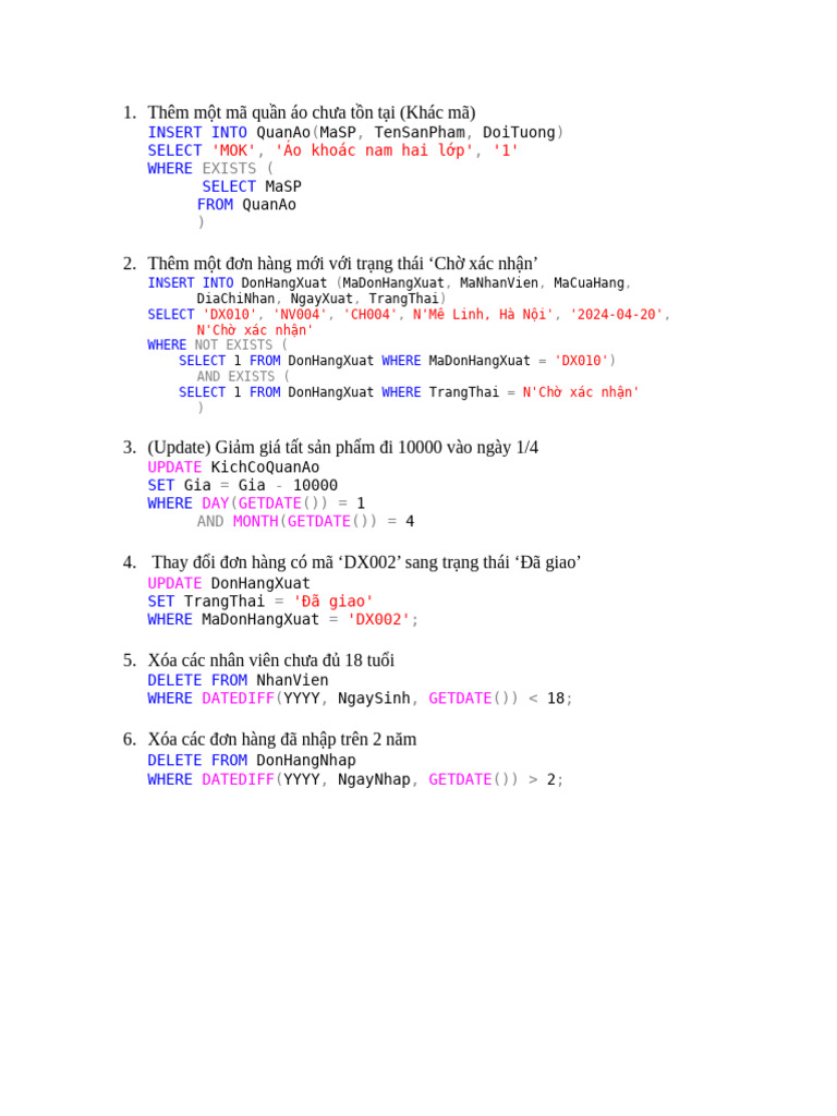 BTL SQL Update | PDF