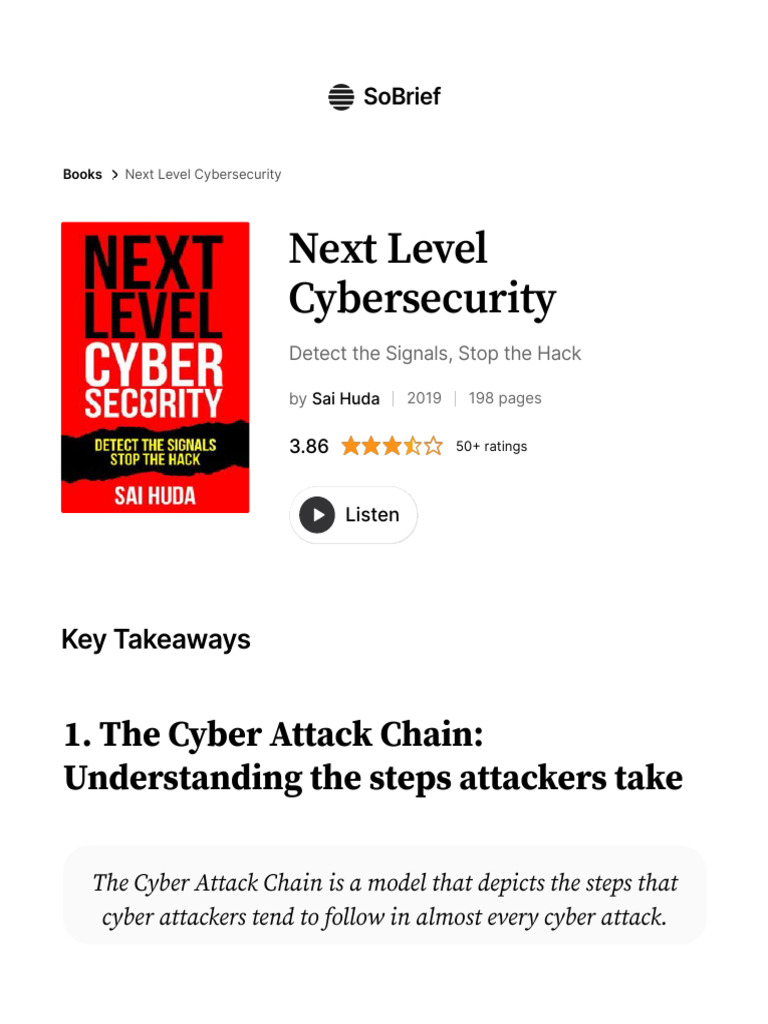 Cyber Attack Chain: Key Detection Strategies | PDF | Security ...