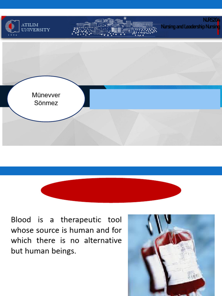 Blood and Blood Products Transfusion | PDF | Blood Transfusion | Blood ...