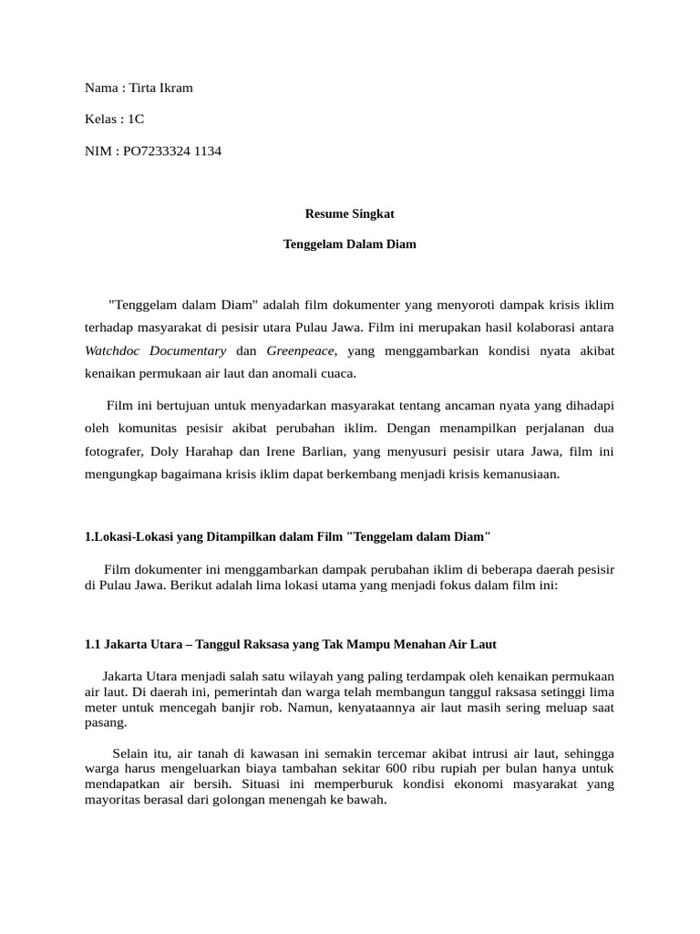 Resume Tirta Ikram 1C | PDF