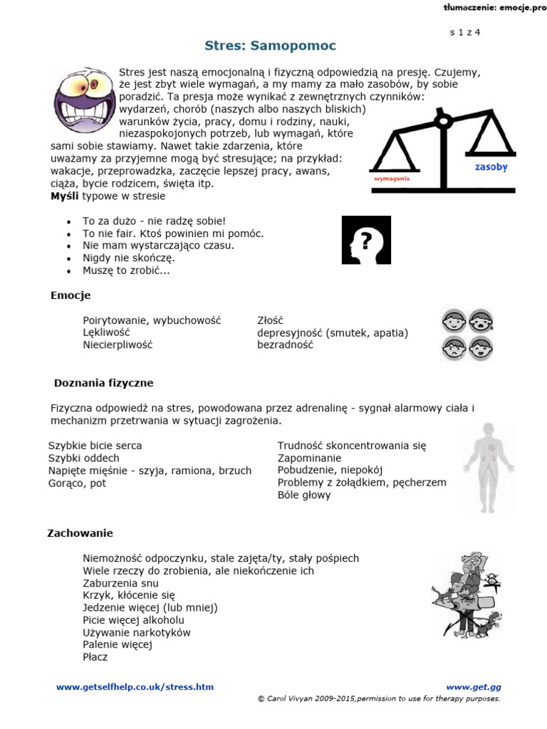 Poradnik Radzenie Sobie Ze Stresem | PDF