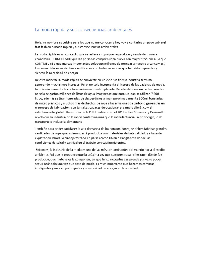 La Moda Rapida | PDF