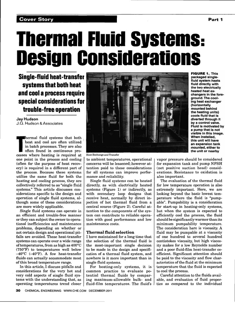 Thermal Fluid Systems Design | PDF