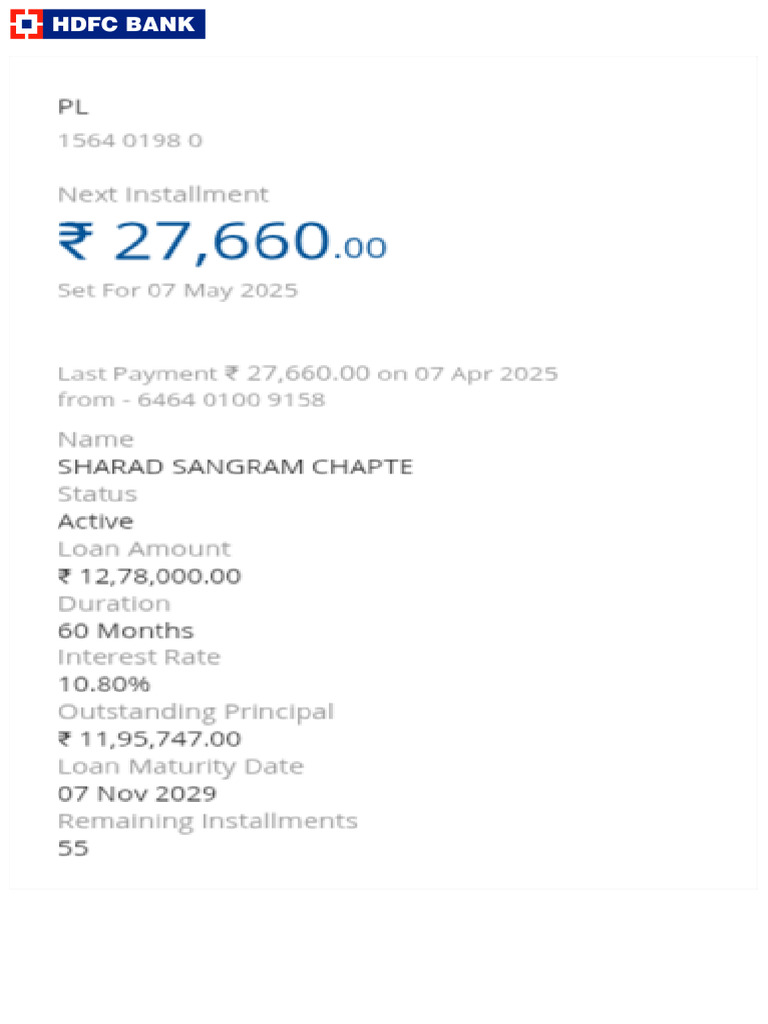 PERSONAL LOAN Summary - xxxxx1980 - 15-04-25 - 14.30 | PDF