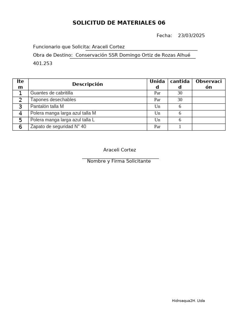 06. REGISTRO SOLICITUD EPP 23-04-2025 | PDF