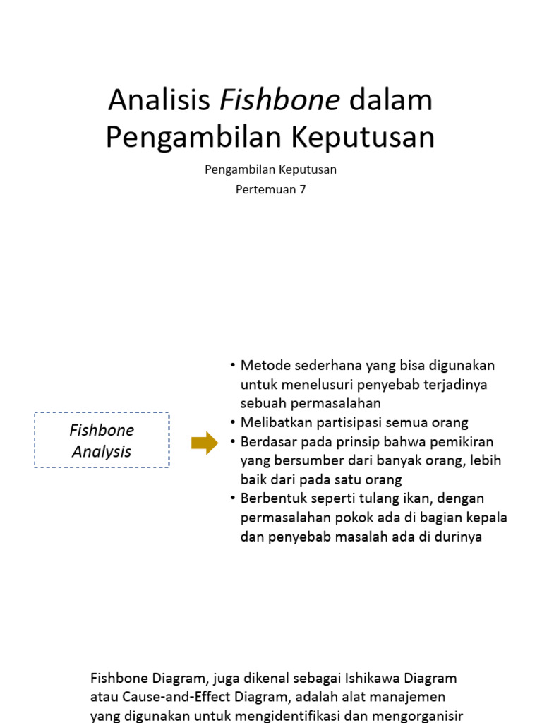 Analisis Fishbone untuk Pengambilan Keputusan | PDF