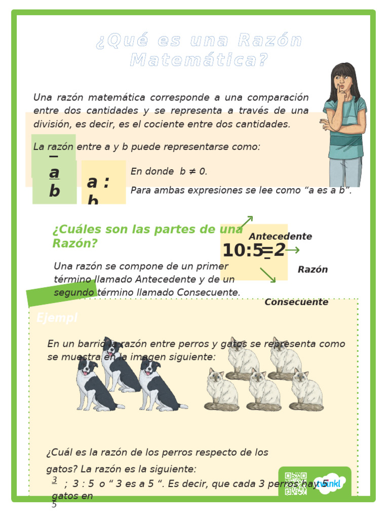 Definición y Partes de una Razón Matemática | PDF