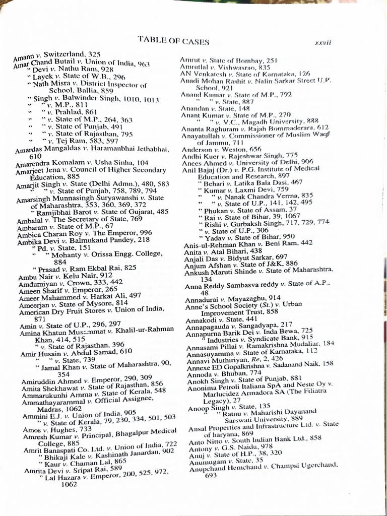Table of Cases 3 | PDF