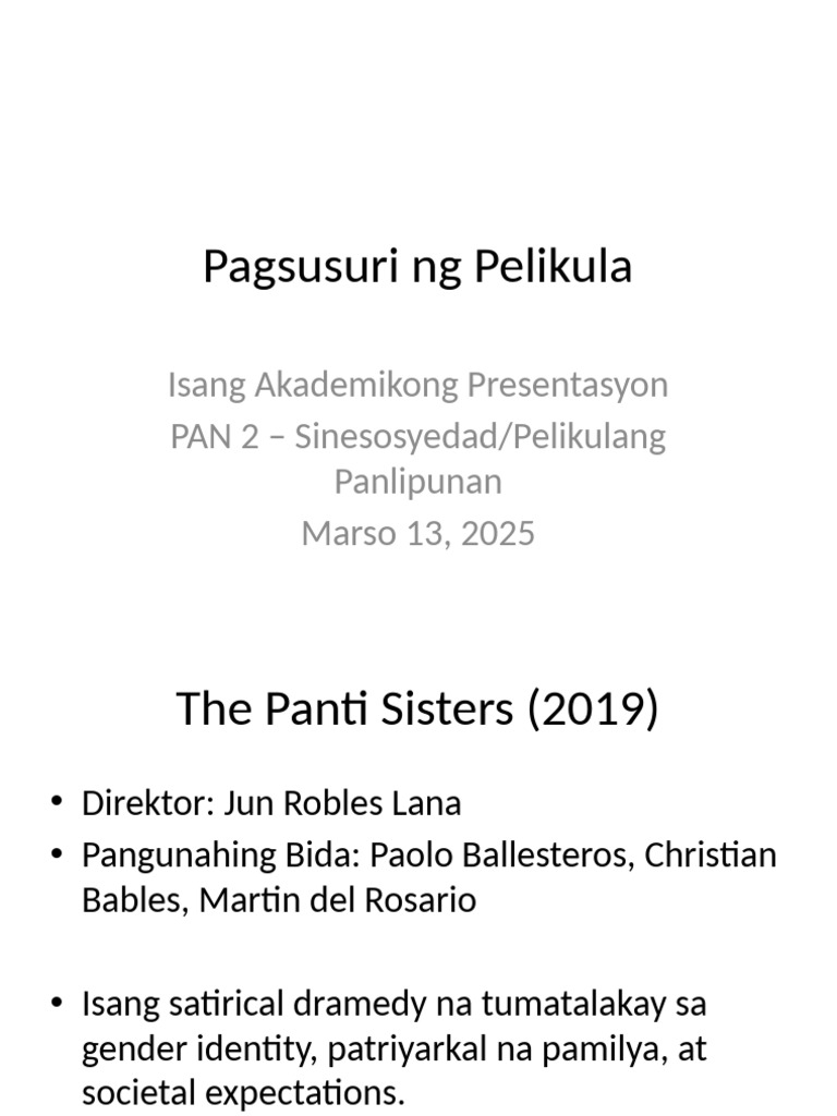 Pagsusuri NG Pelikula | PDF