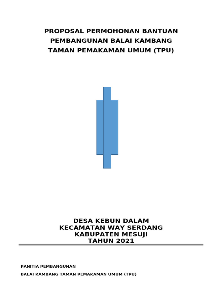 Proposal Permohonan Bantuan Pembangunan Balai Kambang | PDF