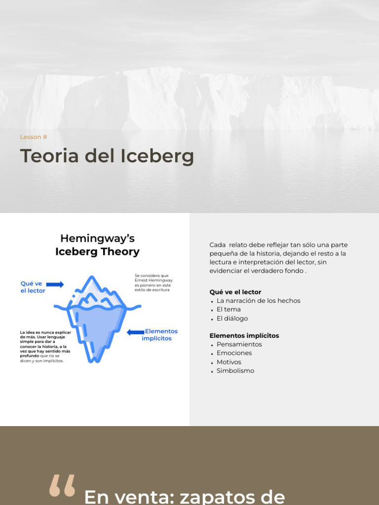 Teoría del Iceberg de Hemingway | PDF