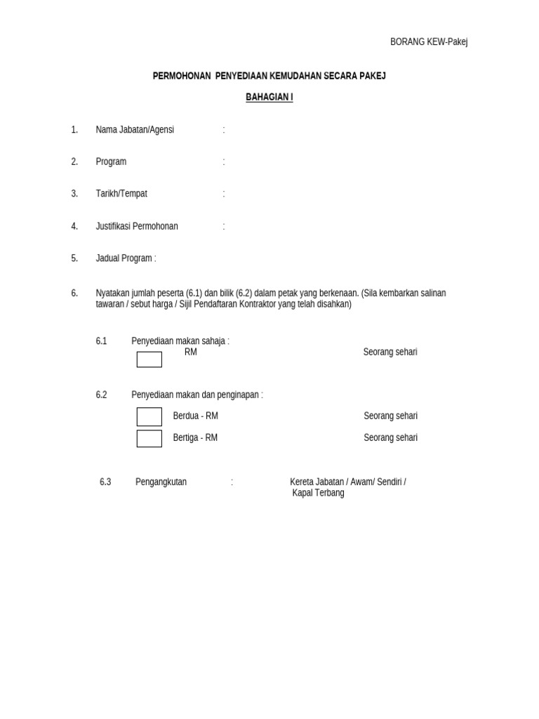 Contoh Kew Pakej | PDF
