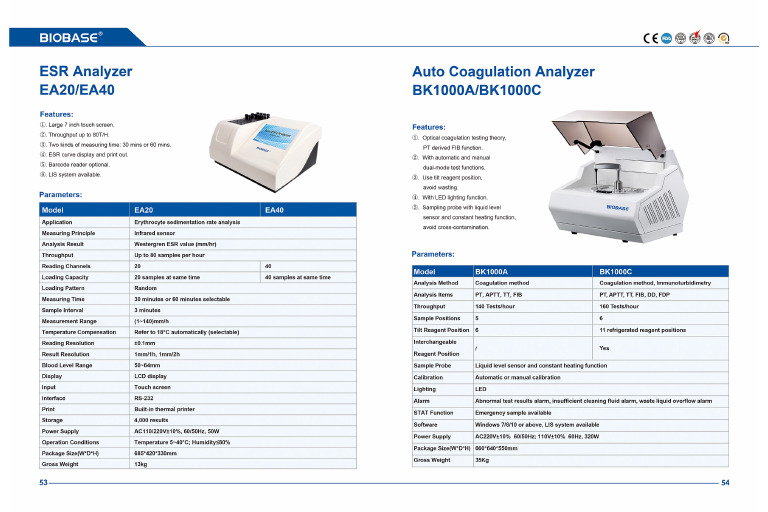 Biobase Auto Coagulation Analyzer | PDF